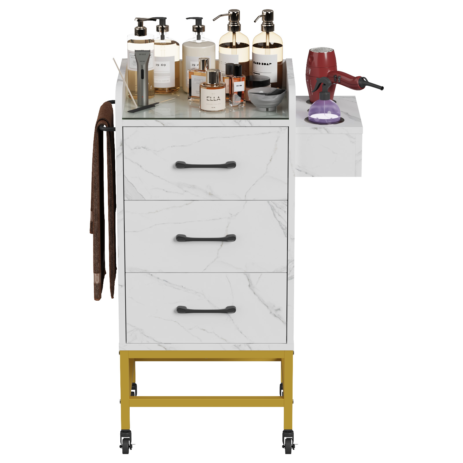 Advwin Salon Trolley Cart with Blow Dryer Holder for Hair Stylist